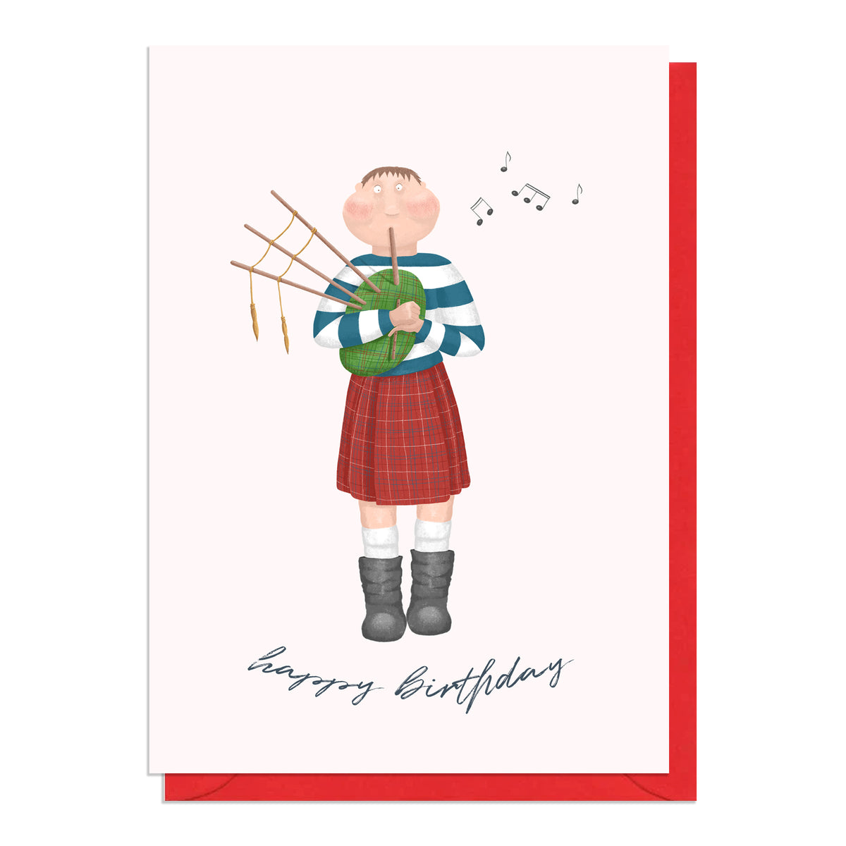 Bagpiper Birthday Card | Neon Magpie