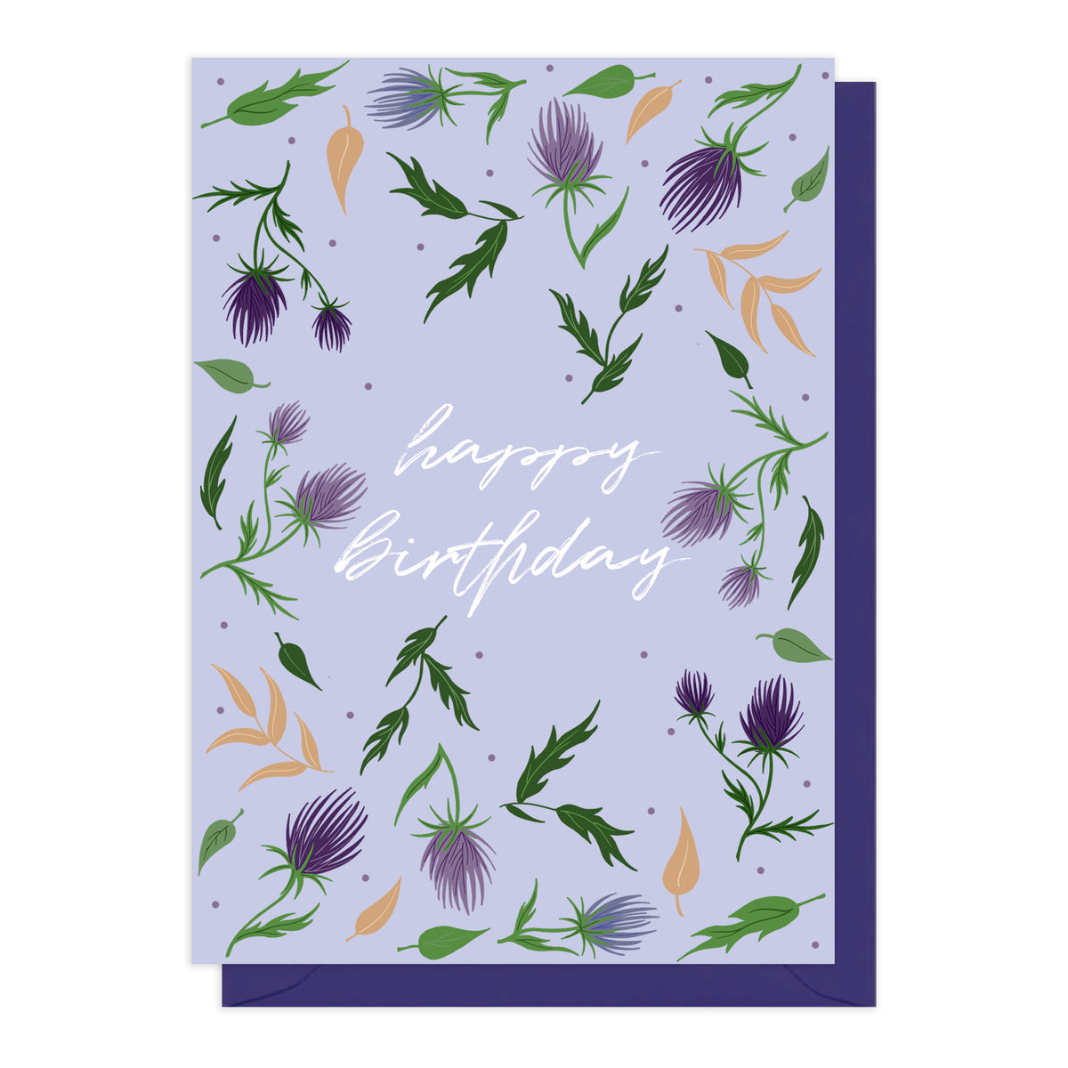 Thistle Birthday Card | Neon Magpie