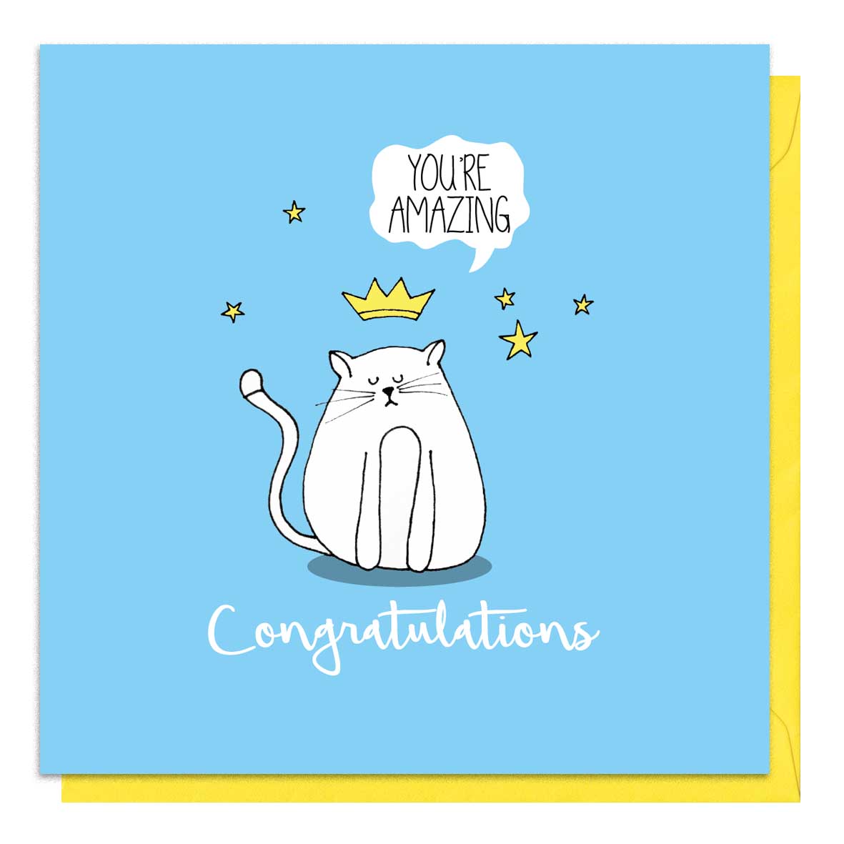 Congratulations Cat Card | Neon Magpie