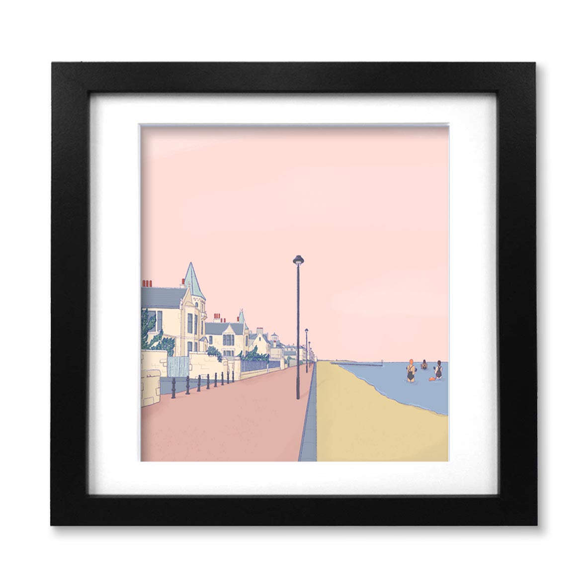 Portobello Beach Edinburgh Art Print | Neon Magpie